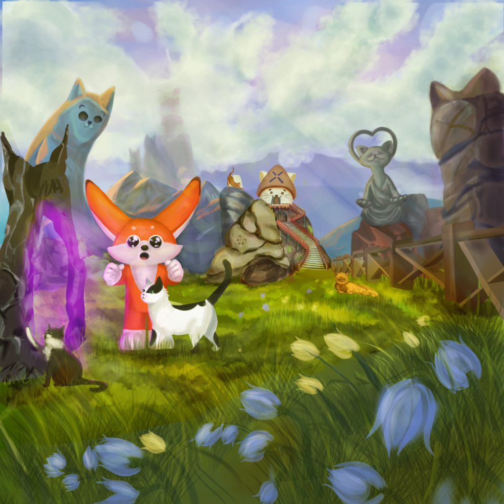 Fenix entered to what it seems to be a CAT-RADISE, a world where cats ...