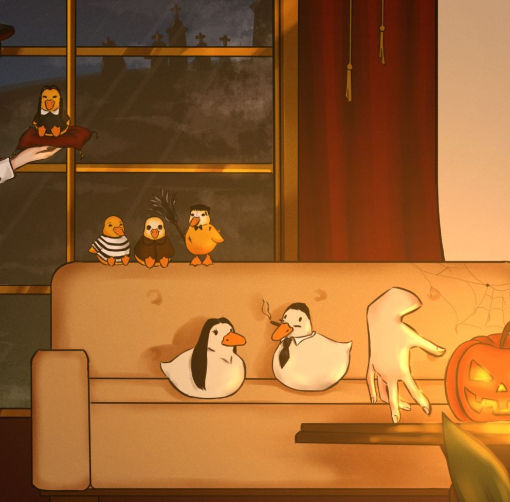 This Halloween even the Mafia Duck joined the partyThe Duck "Addams ...