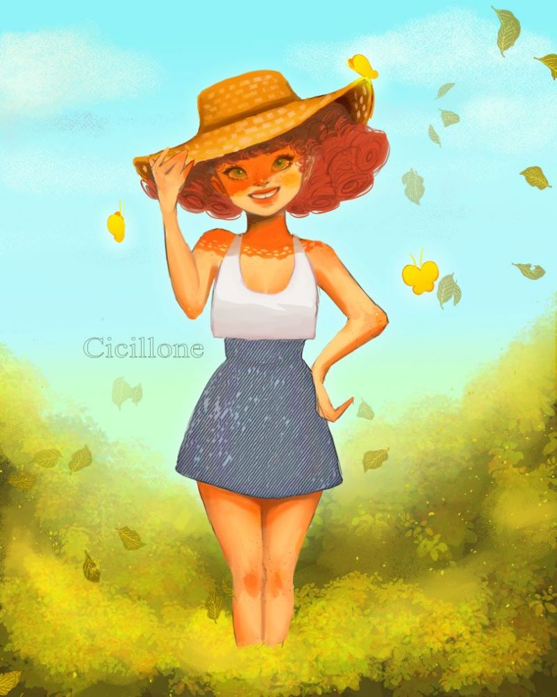 Summer🌞🍃 Drawing something I want once in a while. It's important to be ...