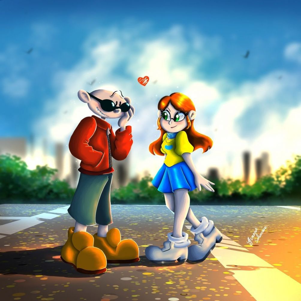 una linda pareja que a mí me gusta de KND los chicos del barrio