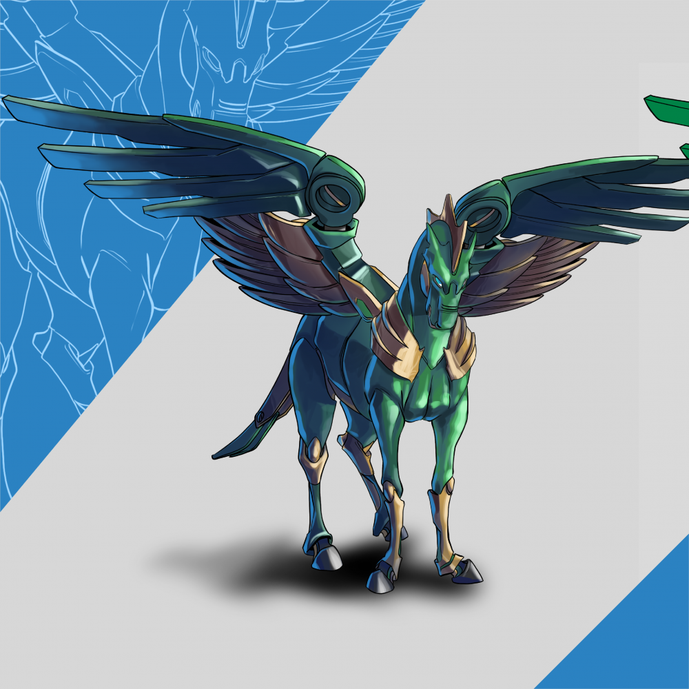 GREEN PEGASUS ZORD He is one of the most loyal zords to his ranger, he ...