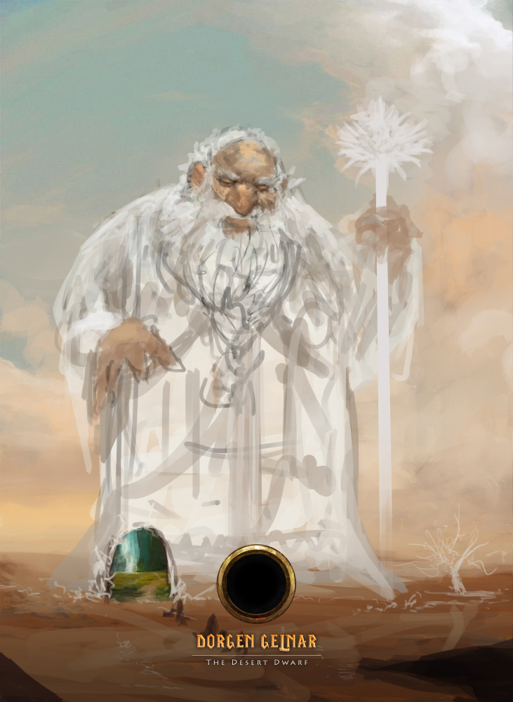 Dorgen Gelnar is the god of glass, mirrors, the desert, and portals ...