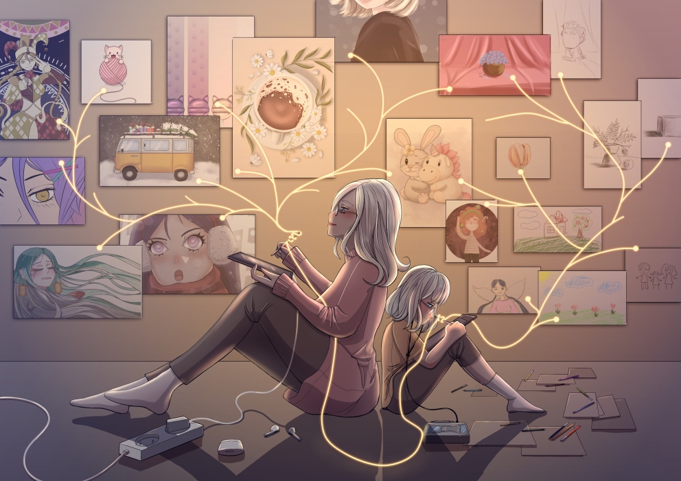 The plot of the illustration shows us the present and the past, and the ...