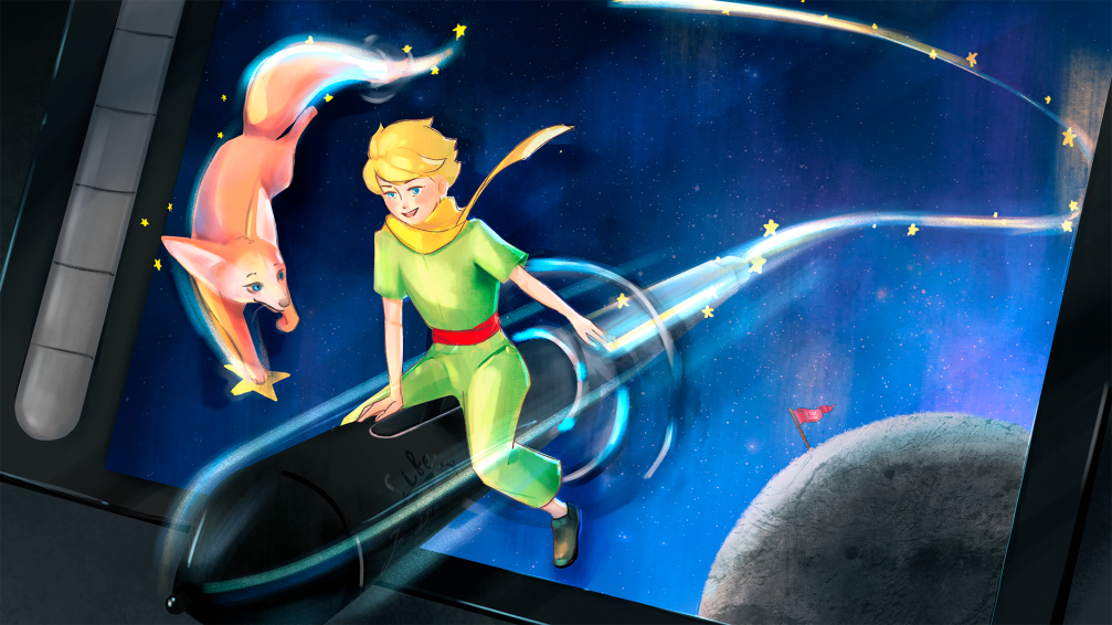 The Little Prince explores the universe and passes through a portal (an ...
