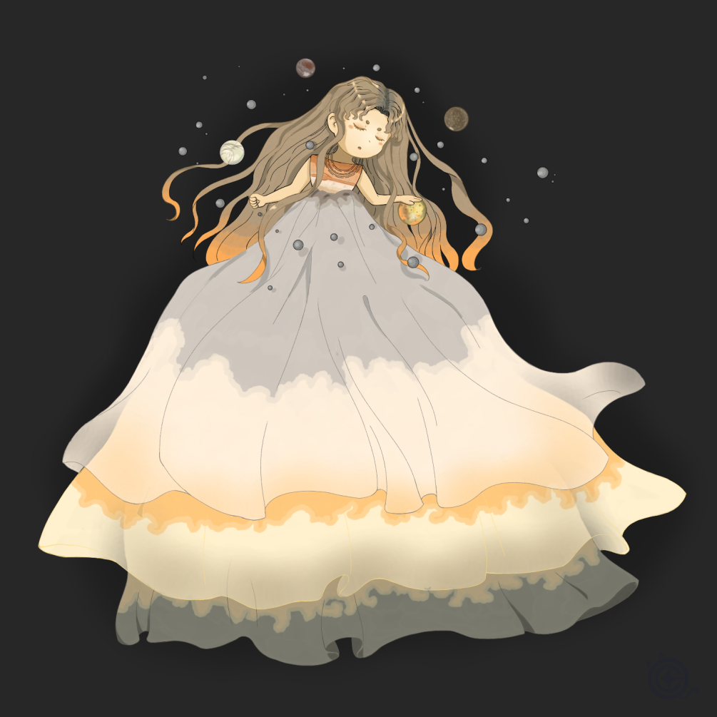 Surrounded by the Galilean Moons 🌚 . . . . Jupiter as a chibi character ...