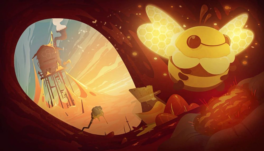 Hanabee on the way for a special pollen... The honey wizard's beehive ...