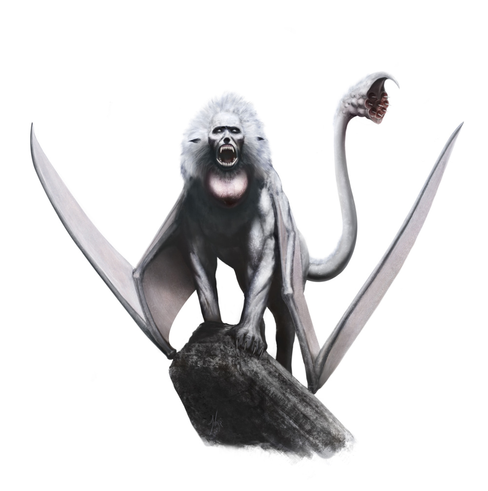 Manticore. Personal work. Painted in Photoshop, 2022. One of the ...