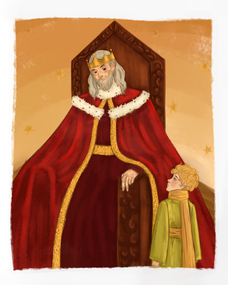 El principito conoce al Rey