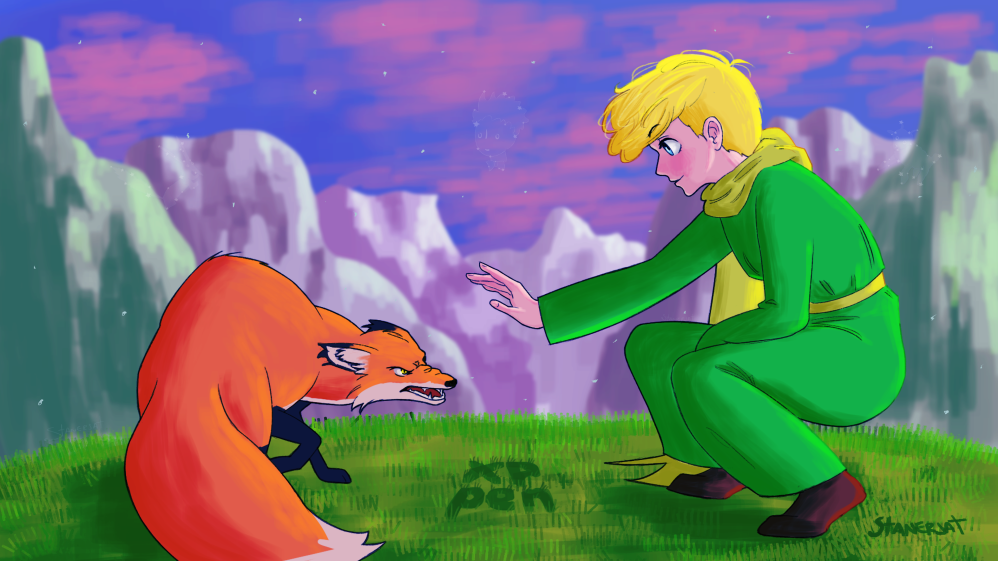 The little prince taming the fox / El principito domesticando al zorro