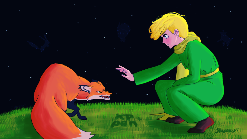 The little prince taming the fox / El principito domesticando al zorro