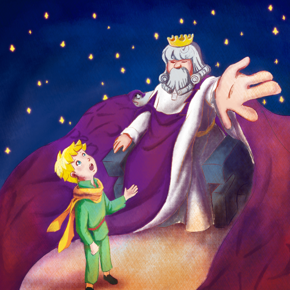 El principito y el rey. Quería representar los personajes como alguna ...