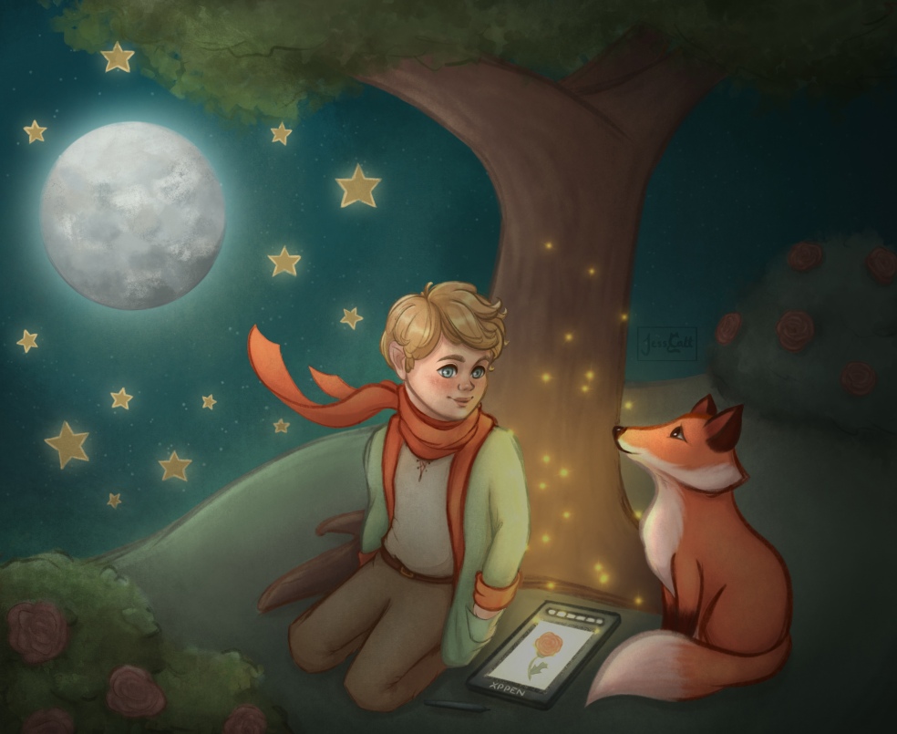 The Little Prince and his new friend the fox tell each other stories ...