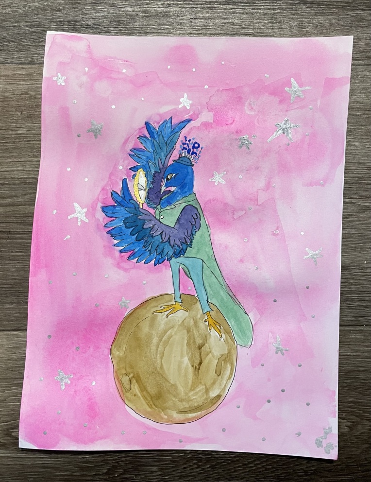 I did the vain main as a peacock. I used watercolor as I don’t have a ...