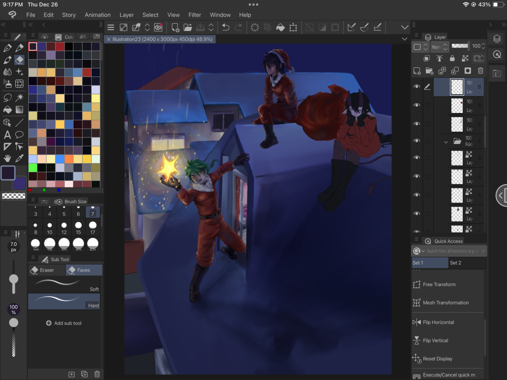 This drawing represents the joy and journey of gift-giving. the stars ...