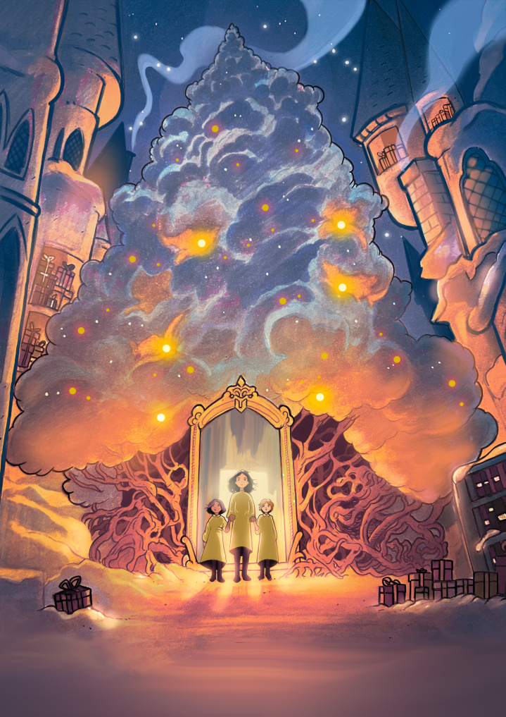 "L'ARBRE MONDE " Dans cette illustration, je voulais mélanger mes ...