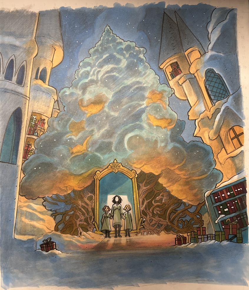 "L'ARBRE MONDE " Dans cette illustration, je voulais mélanger mes ...