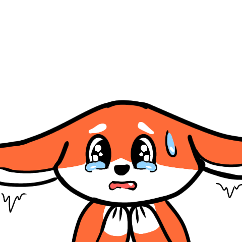 crying cute little fox 🦊