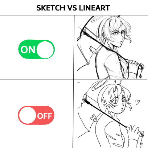 SKETCH VS LINEART