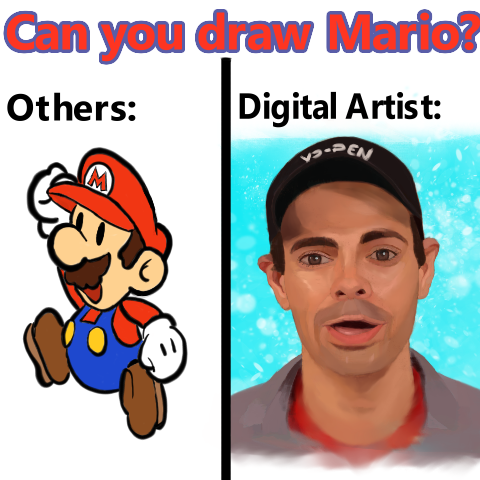 This artwork is inspired by Mario. The hardwork he puts for us on ...