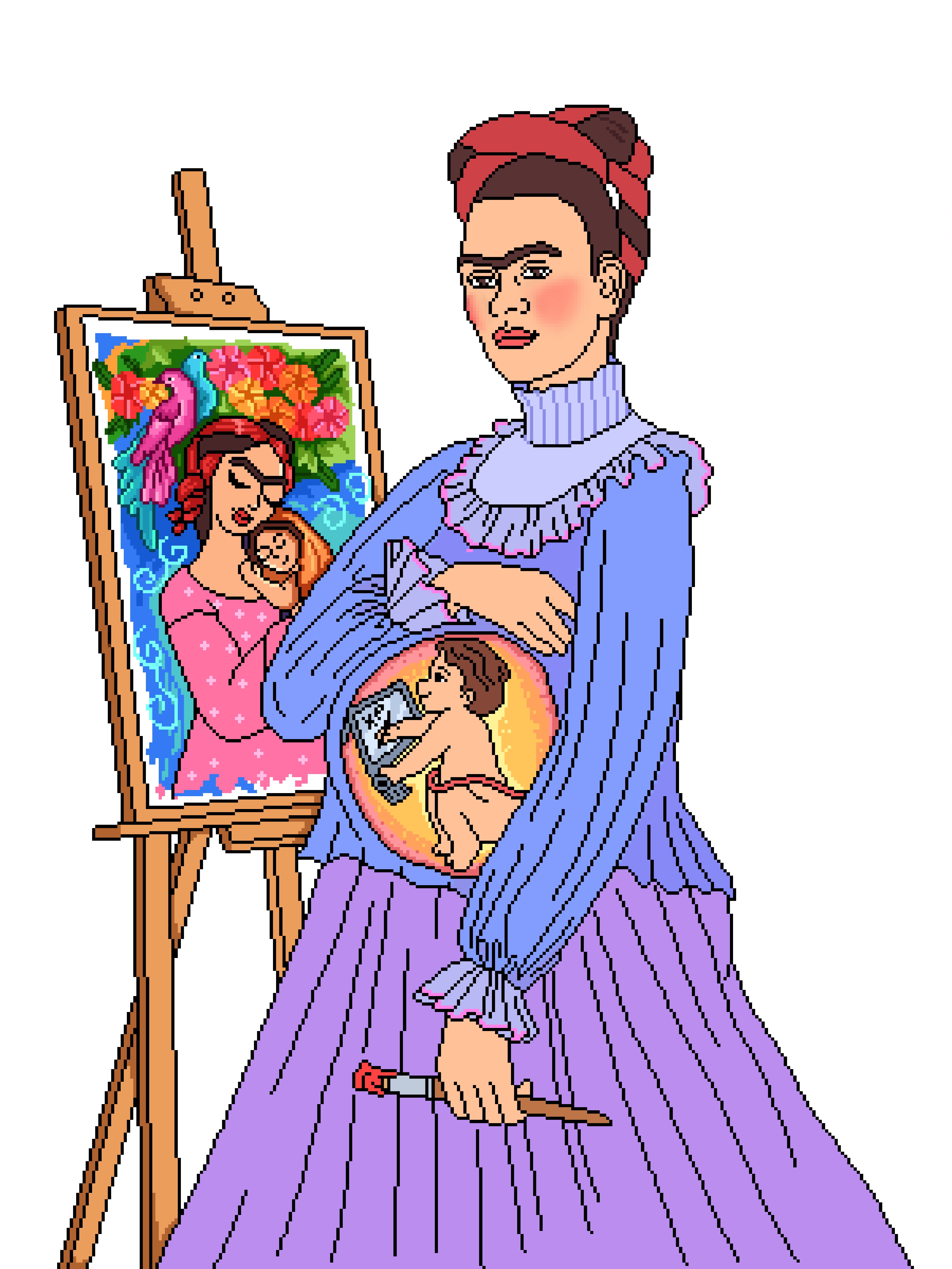 In this poignant depiction, Frida captures the essence of boundless ...