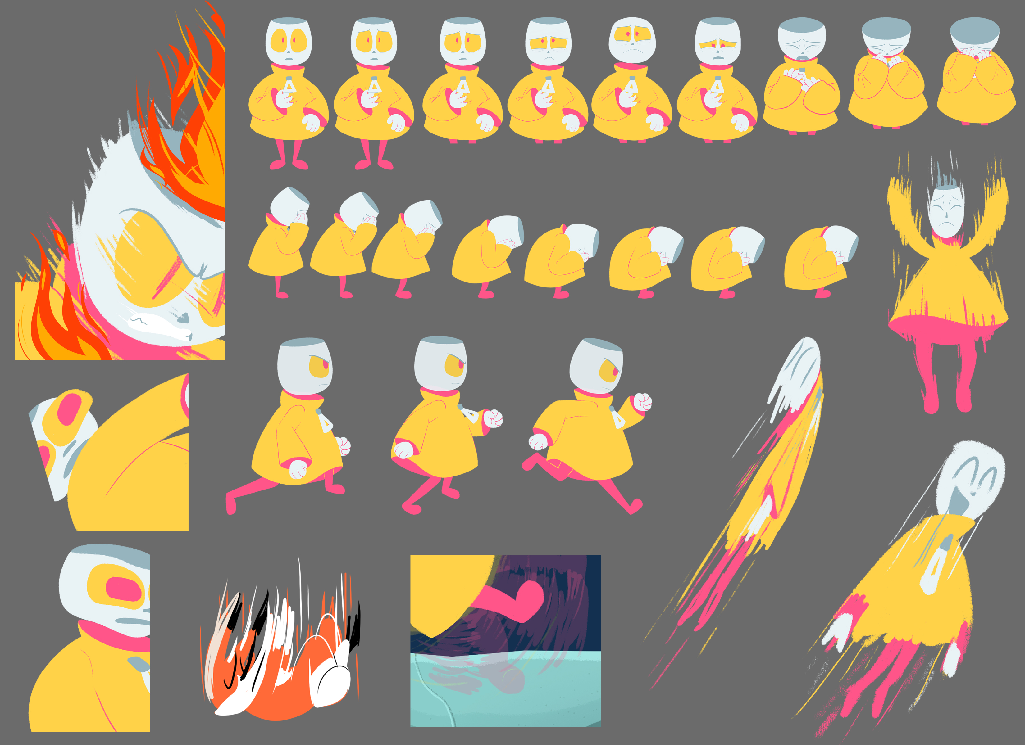 ¡Hola! Estos son los bocetos y avances de mi corto “Un paso a la vez ...