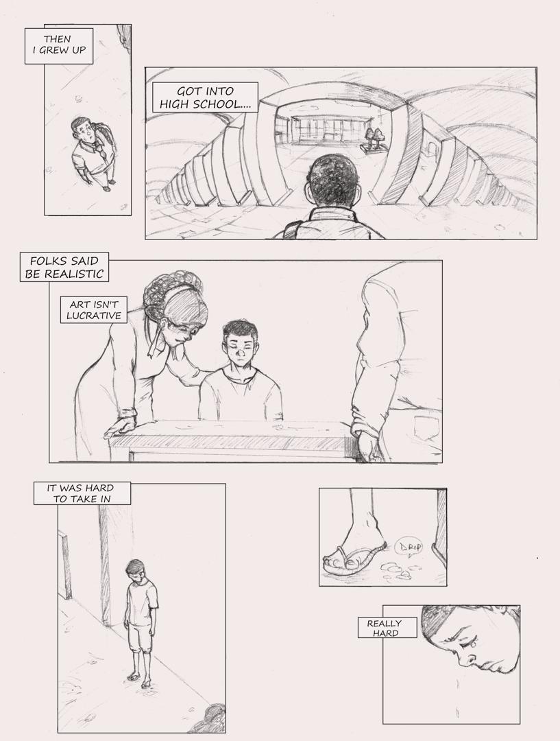 Here's a little hand drawn comic, seeing the theme growth and evolution ...