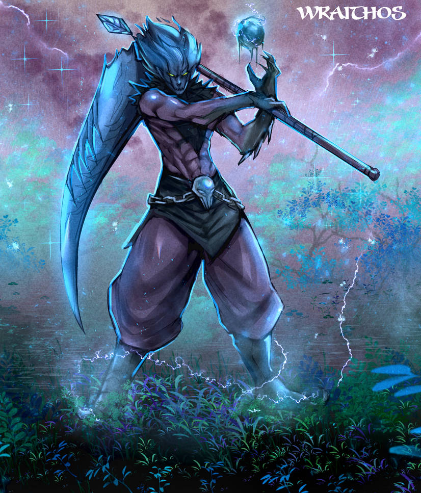 My oc the blue wraith from my wip webtoon series wraithos.