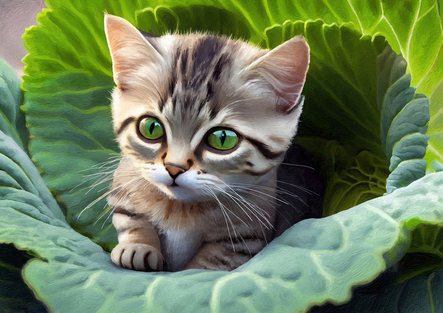 Ugly tiger in the jungle. Digital drawing made with Rebelle 6 Pro on ...
