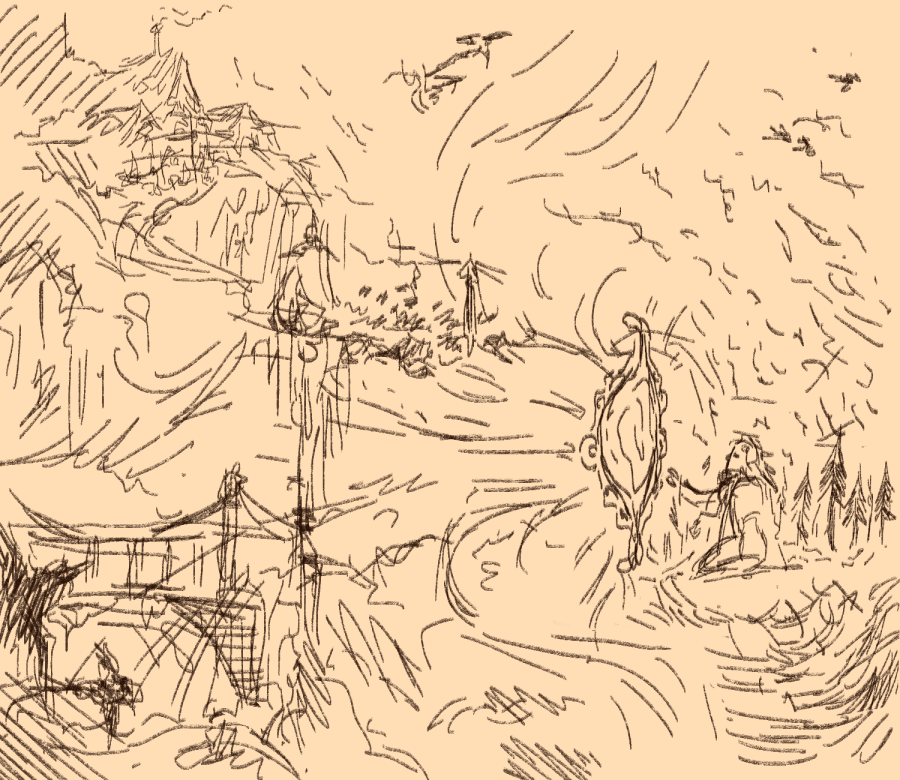 The ideas I took when making this drawing were a little bit of ...