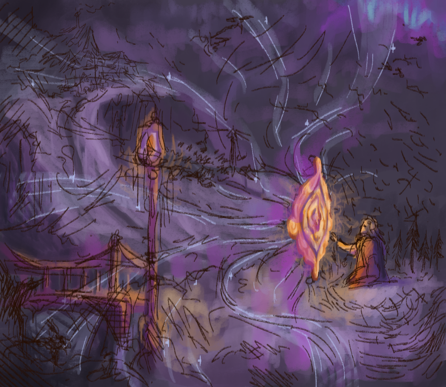 The ideas I took when making this drawing were a little bit of ...