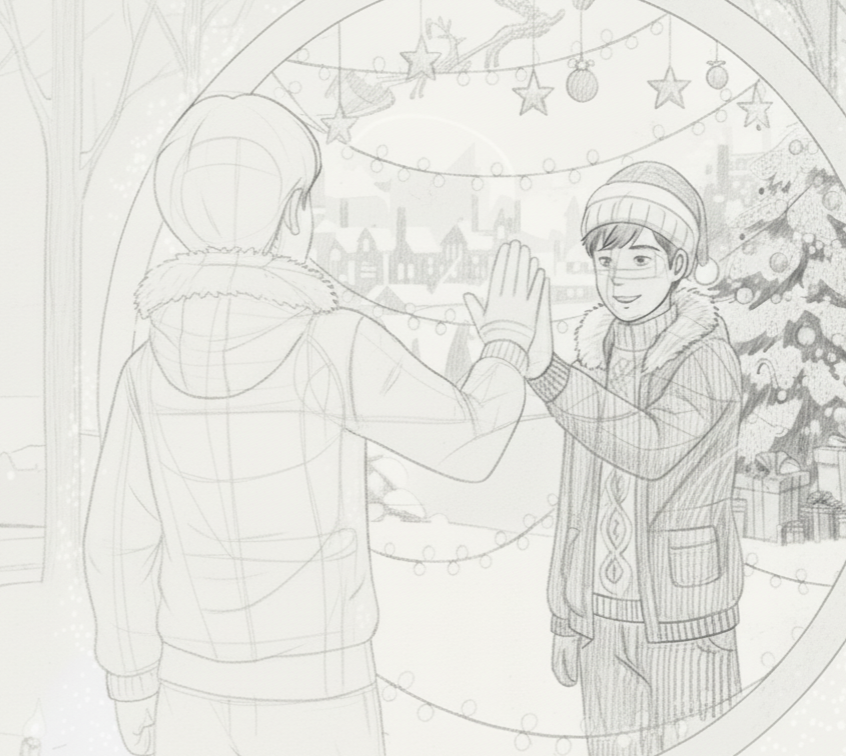 Digital illustration created using clean line art and flat color ...