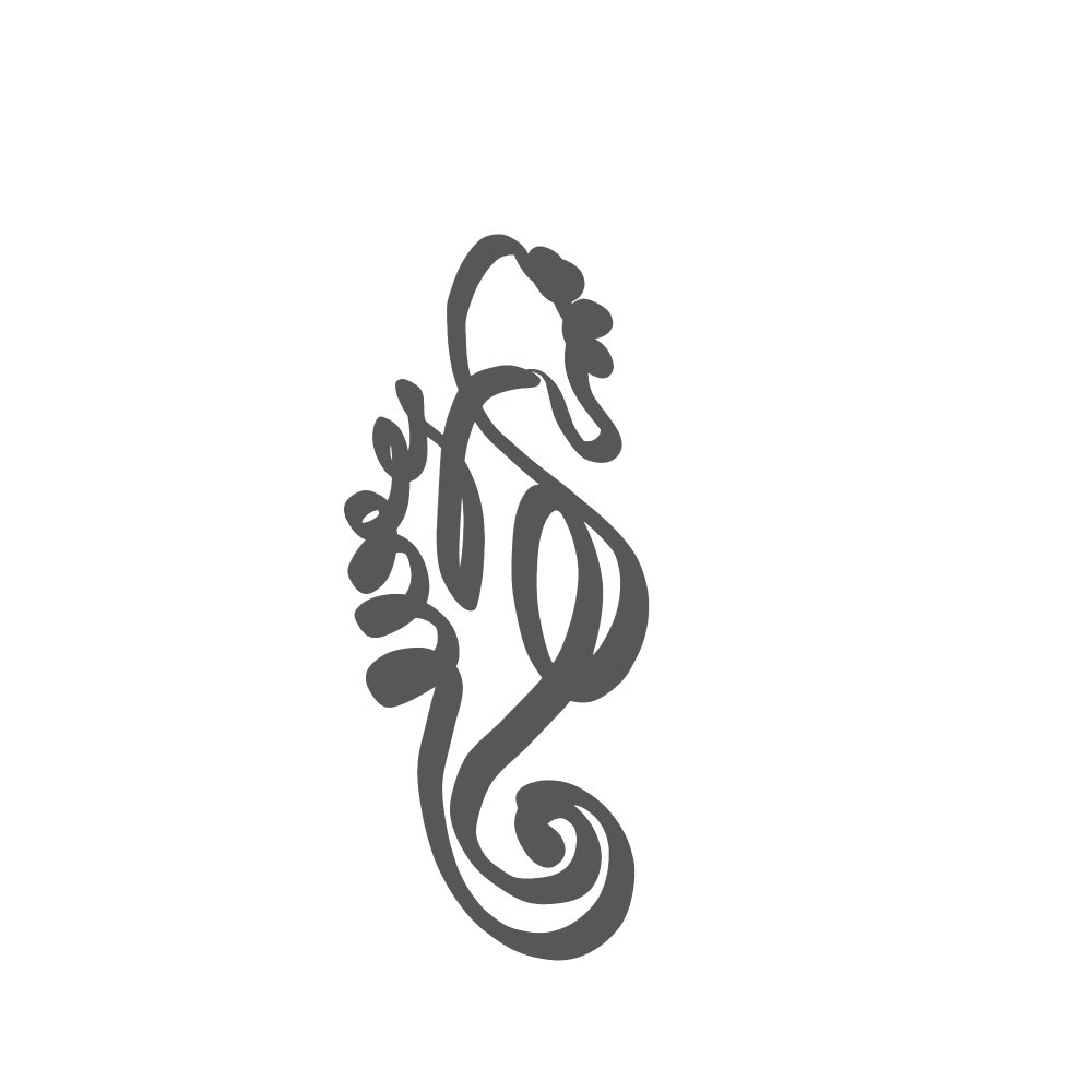 Seahorse one-line drawing