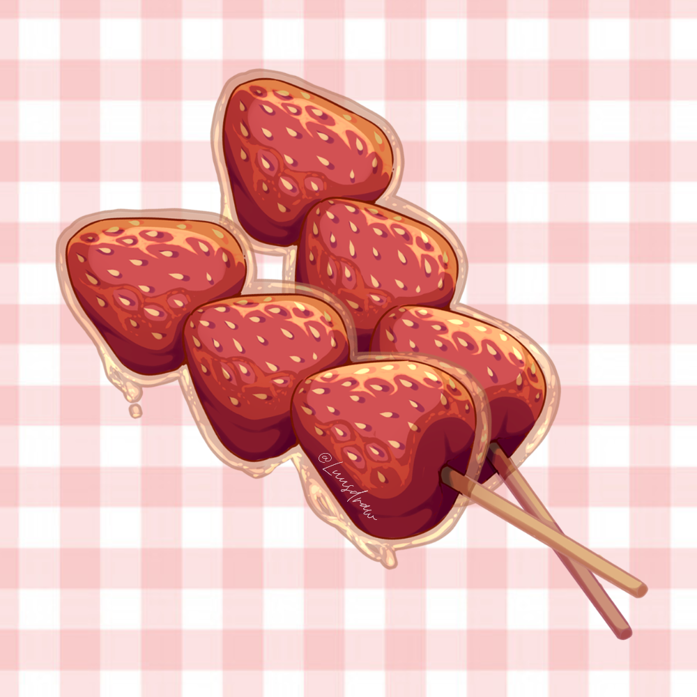 🍓 Strawberry Tanghulu🍓 tools : xppen artist 13 (2nd gen)